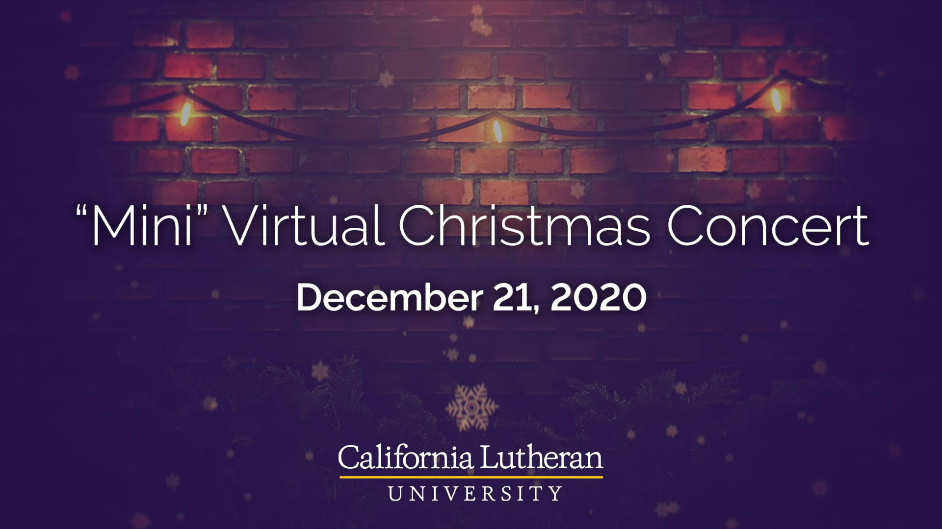 Virtual Christmas Concert | Cal Lutheran