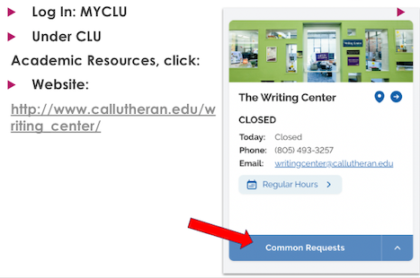 Make an Appointment | The Writing Center at Cal Lutheran